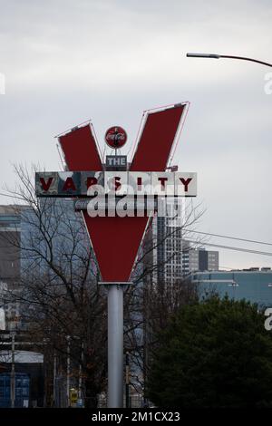 Atlanta Georgia,The Varsity restaurant sign,high rise rises skyscraper ...