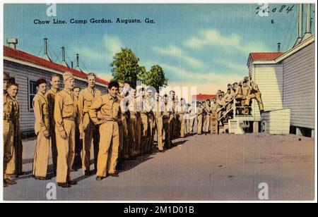 Chow line, Camp Gordon, Augusta, Ga. , Military facilities, Tichnor ...