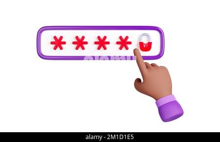 Concept of security warning, wrong password or login error with red ...