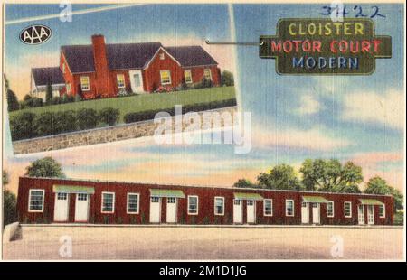 Cloister Motor Court , Motels, Tichnor Brothers Collection, postcards ...