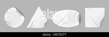 Realistic vector stickers with peeling corners. Vector illustration ...