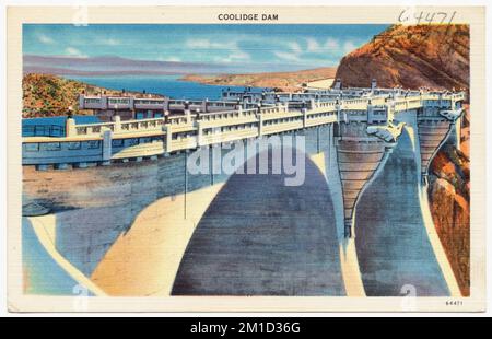 Coolidge Dam , Dams, Tichnor Brothers Collection, postcards of the ...