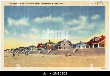 Cottages along the beach front, Humarock Beach, Mass. , Beaches ...