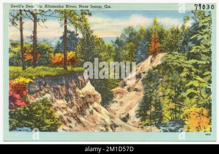 Devil's Den, on Altamaha River, near Jesup, Ga. , Mountains, Tichnor ...
