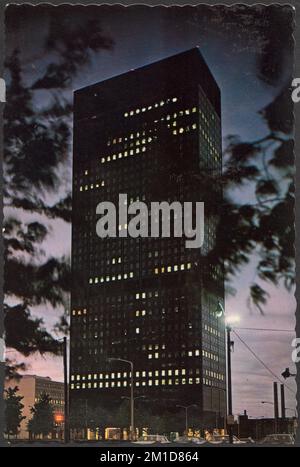Erieview Tower at night, Cleveland, Ohio , Skyscrapers, Tichnor ...