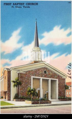 First Baptist Church, Ft. Myers, Florida , Churches, Tichnor Brothers Collection, postcards of ...