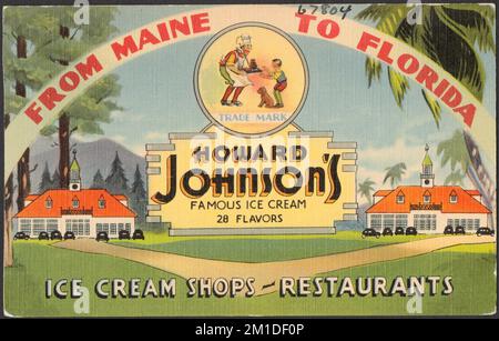 From Maine to Florida, Howard Johnson's. Ice cream shops, restaurants ...