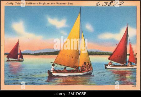 Gaily colored sailboats brighten the summer sea , Sailboats, Seas ...