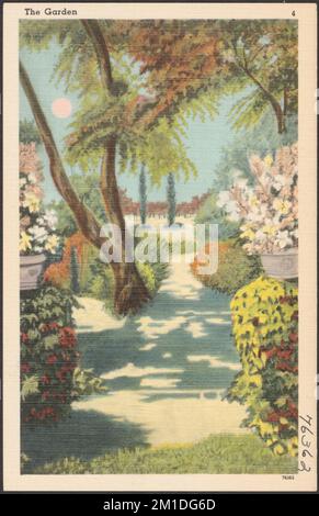 The garden , Gardens, Tichnor Brothers Collection, postcards of the ...