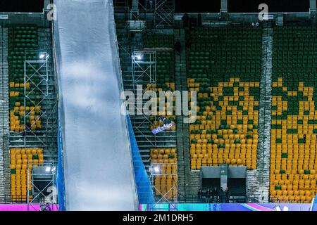 Ariane Burri (SUI) performs during the Style Experience Snowboard Big ...