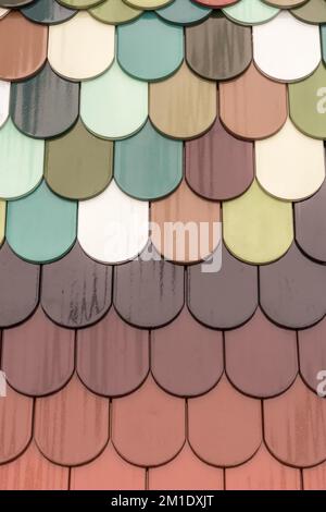 Modern and Colorful Roof with Design in Switzerland Stock Photo - Alamy