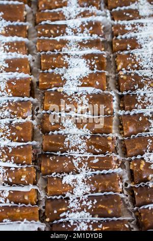 Turkish style fruit dried pulp as snack food Stock Photo - Alamy