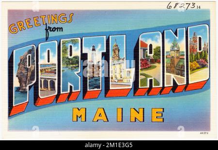 Greetings from Portland, Maine , Tichnor Brothers Collection, postcards ...