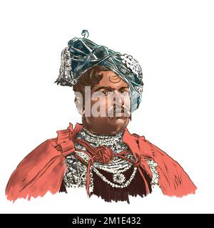 Kolhapur, Maharashtra India Statue of great Indian Maratha king Rajshri ...