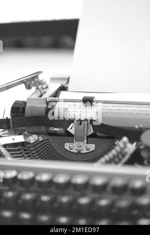Typewriter with sheet of paper, closeup. Typed text My Story Stock ...