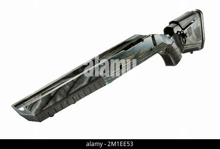 Upgraded bolt action rifle stock isolated on white Stock Photo - Alamy