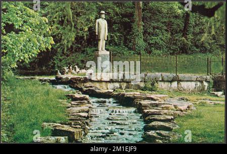 Jack Daniel's statue and spring , Rivers, Jack Daniel Distillery ...