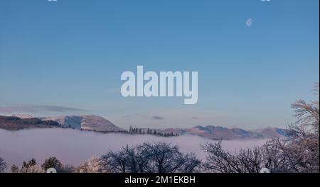 Lake Windermere Cumbria 12th December 2022 .UK Weather Cold but sunny ...