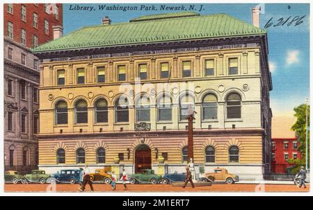Library, Washington Park, Newark, N. J. , Public libraries, Tichnor ...
