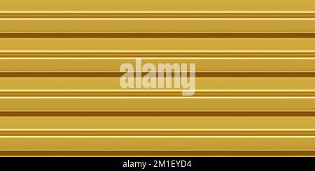 Golden corrugated iron sheets seamless pattern of fence or warehouse ...