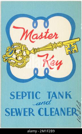 Master Key septic tank and sewer cleaner , Tichnor Brothers Collection ...