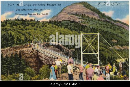 Grandfather Mountain's mile high swinging bridge, North Carolina ...