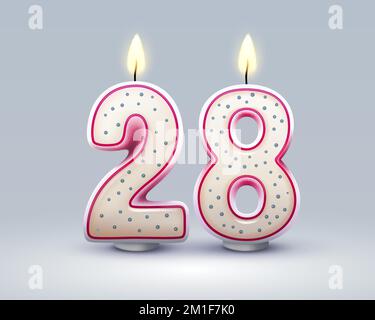 Happy birthday number 28, greeting card for twenty eight year in fun ...