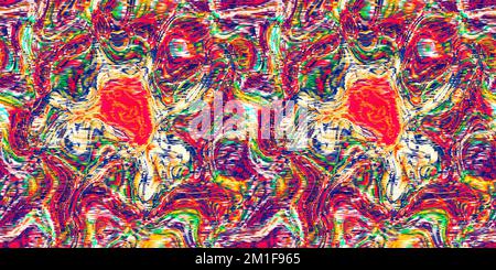 Vibrant pink distortion border. Bright colorful kitsch banner for fluid ...