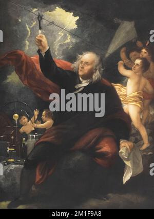Benjamin Franklin's Kite Experiment, 1752 Stock Photo - Alamy