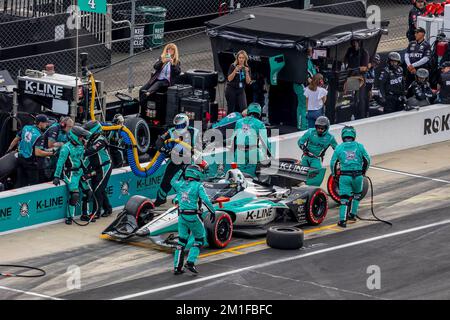 DALTON KELLETT (4) of Stouffville, Canada brings his car in for service ...