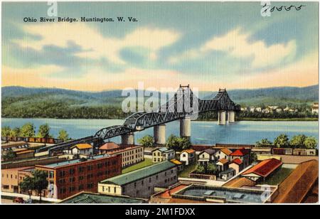 Ohio River Bridge, Huntington, W. Va. , Bridges, Tichnor Brothers ...