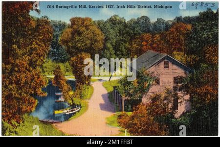 Old Springville Mill, erected 1827, Irish Hills District, Michigan ...