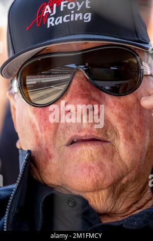 The crew of AJ Foyt Racing prepare their race cars for the 108th ...