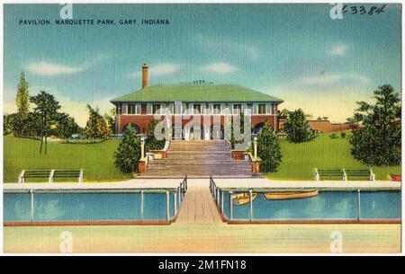 Pavilion, Marquette Park, Gary, Indiana , Parks, Tichnor Brothers ...
