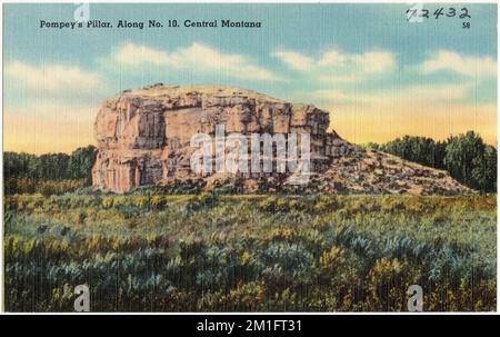 Pompey's Pillar, along No. 10, Central Montana , Mountains, Tichnor ...