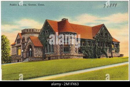 Public Library, Groton, Conn. , Public libraries, Tichnor Brothers ...