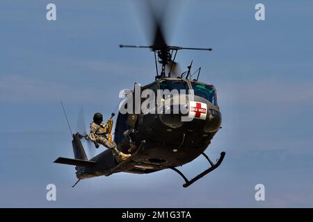 Bell UH1 Huey US ARMY helicopter Stock Photo - Alamy