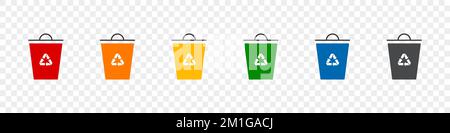 waste types icon set, Recyclable, Hazardous, Biodegradable and General ...