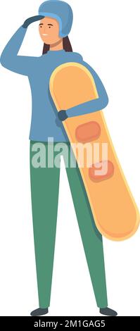Snowboarding school instructor icon cartoon vector. Snow sport. Action ...