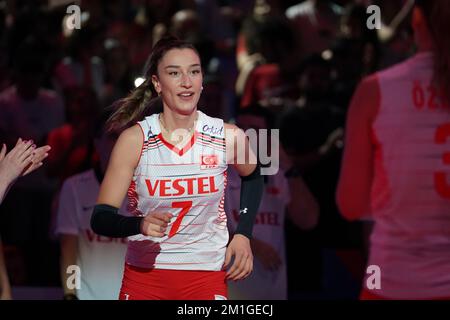 ANKARA, TURKIYE - JUNE 03, 2022: Baladin Hande serves during Turkiye vs ...