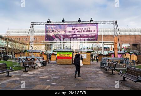 Christmas market at Old Eldon Square, Newcastle upon Tyne, UK Stock ...