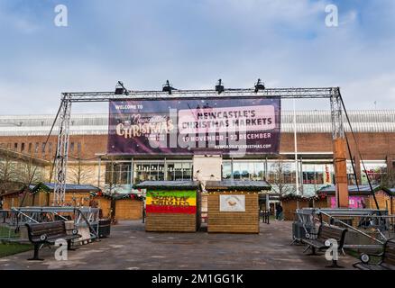 Christmas market at Old Eldon Square, Newcastle upon Tyne, UK Stock ...