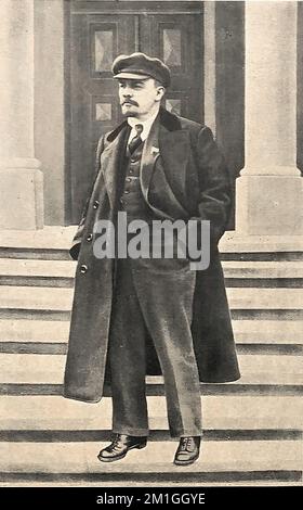 VLADIMIR ILICH ULYANOV LENIN Soviet statesman, in a relaxed pose, in ...
