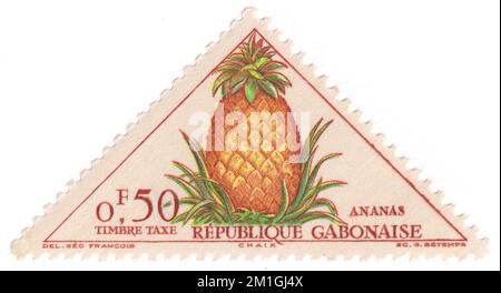 GABON - 1962 December 10: An 50 centimes multicolored postage due stamp ...