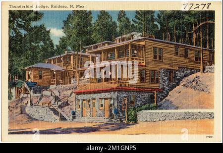 Thunderbird Lodge, Ruidoso, N. Mex. , Motels, Tichnor Brothers ...