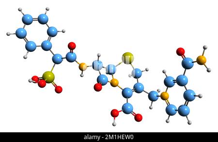 3D image of Novobiocin skeletal formula - molecular chemical structure ...