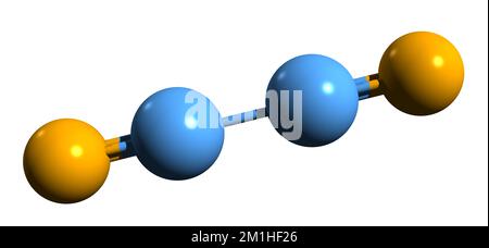 3D image of Hydrogen cyanide skeletal formula - molecular chemical ...