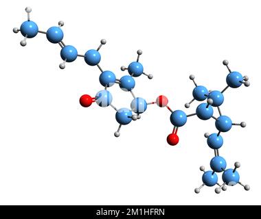 3D image of Pyrethrin skeletal formula - molecular chemical structure ...