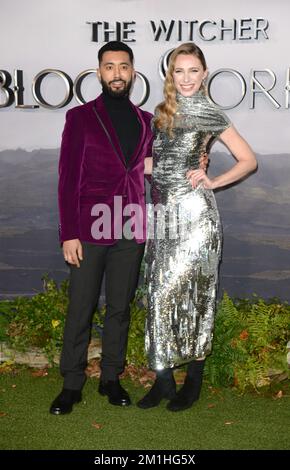 Zach Wyatt and Lizzie Annis, The Witcher: Blood Origin - World Premiere ...