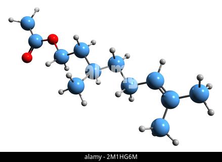 3D image of Acetic acid skeletal formula - molecular chemical structure ...